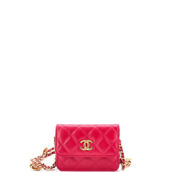 CHANEL | Bags | Chanel Twist Your Buttons Flap Coin Purse With Chain ...